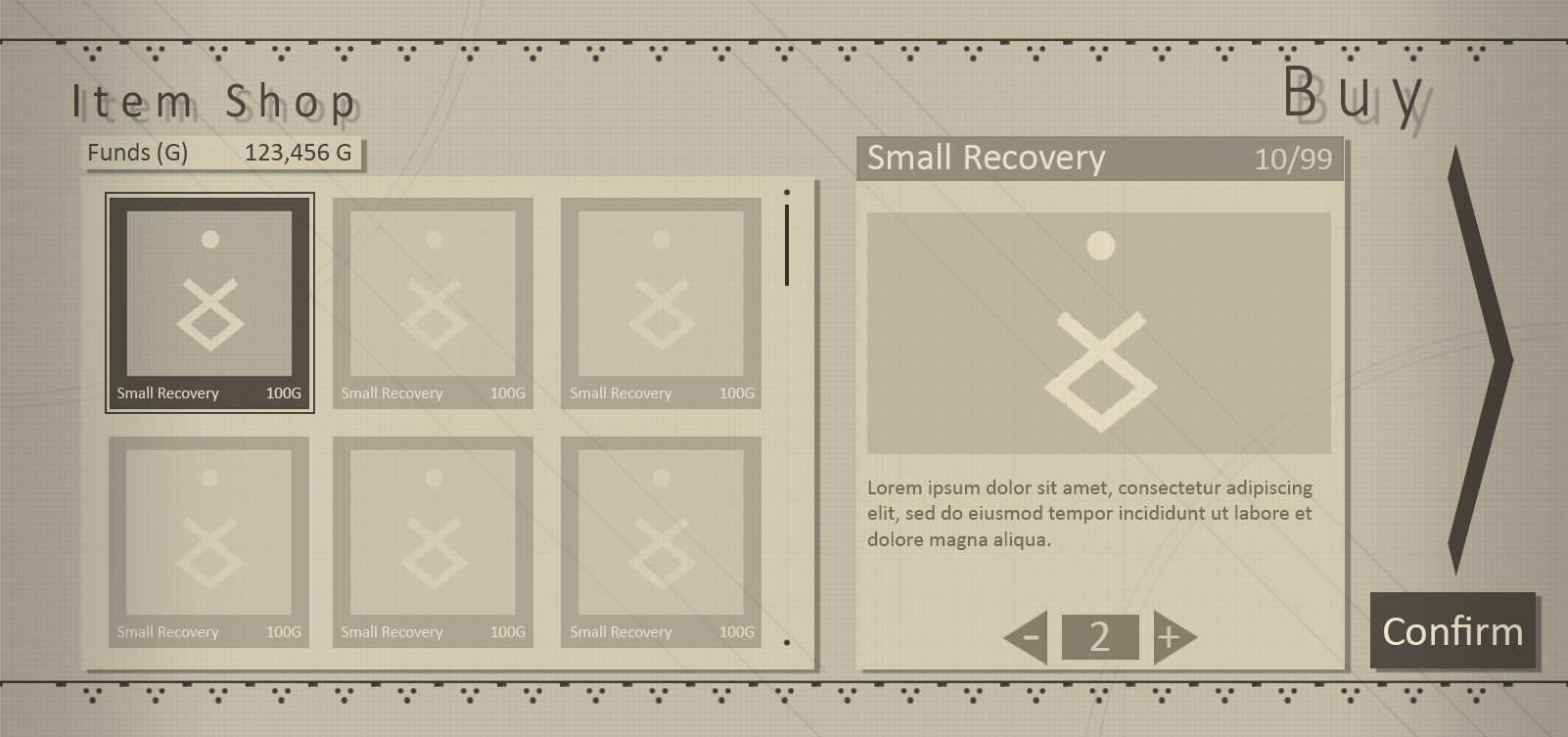 Nier Automata Mobile UI – Mobile game UI Mockup